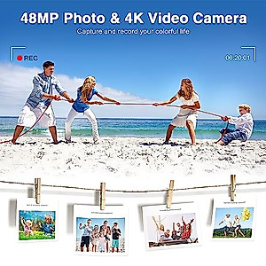 4K Digital Camera,Auto Focus 48MP Vlogging Camera for YouTube and Anti-Shake Video Camera with 3'' TPS Screen, Flash,18X Zoom Travel Portable Digital Camera with 32GB Card,2 Batteries (Black)