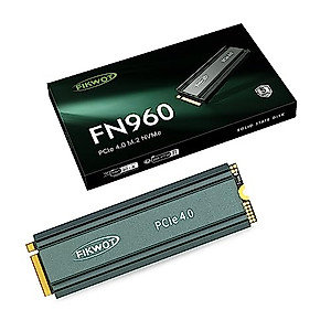 Fikwot FN960 2TB M.2 2280 PCIe Gen4 x4 NVMe 1.4 Internal Solid State Drive with Heatsink - Speeds up to 5,000MB/s, Dynamic SLC Cache, Compatible PS5 Internal SSD