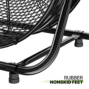 Magshion 25" High-Velocity Metal Floor Fan 5270 CFM 3-Speed Industrial Shop Fan for Garages, Basements and Gyms, Black