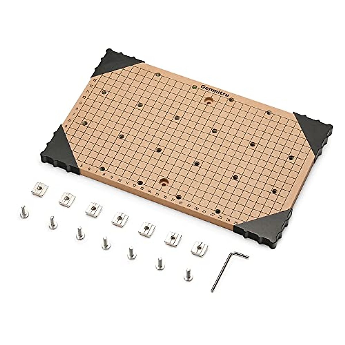 Genmitsu CNC MDF GRID Spoilboard for 3018 CNC Router Machine, Compatible with 3018-PRO/ 3018-PROVer/ 3018PROVer Mach3, 300 x 180 x 12mm (11-4/5''x 7''x 1/2''), M6 Holes (6mm), Screws and Nuts Included