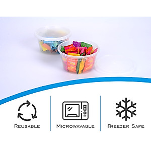 EDI [12 OZ, 25 Sets] Plastic Deli Food Storage Containers with Airtight Lids | Microwave-, Freezer-, Dishwasher-Safe | BPA Free | Heavy-Duty | Meal Prep | Leakproof | Recyclable