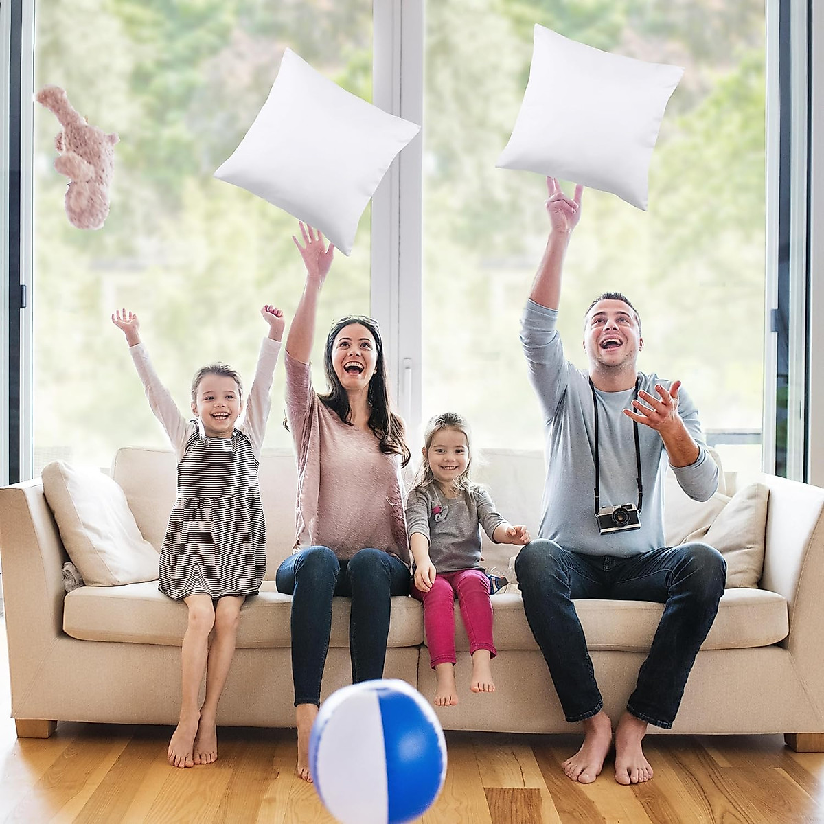 Utopia Bedding Throw Pillows Insert (Pack of 2, White) - 18 x 18 Inches Bed and Couch Pillows - Indoor Decorative Pillows