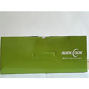 Audecook Hot Pot Electric 2L, Cermic Glaze Non-Stick Frying Pan 8 Inch, Portable Travel Cooker for Ramen/Steak/Fried Rice/Oatmeal/Soup, with Dual Power Control (Silicone Spatula Included)