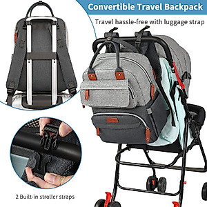 Legestori Diaper Bag Backpack, Baby Boy Diaper Bags, Large Diaper Bag Backpack for Boys Girls, Waterproof Baby Diper Backpack for Mom Dad Travel with Insulated Pockets and Stroller Straps