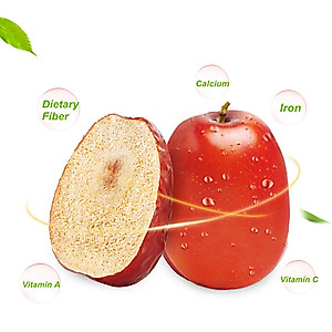 16 Oz Organic Dates Dried, Medjool in resealable bags, Red Dates/Sweet Jujube/Sugar Hong Zao, Vegan Grocery & Gourmet Food Snack Foods Dried Fruit (1 Lbs)