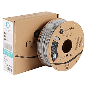 Polymaker LW PLA Filament 1.75mm Gray, Pre-Foamed PLA 800g Lightweight 3D Filament - PolyLite 3D Printer LW-PLA for Printing RC Plane, 190-210 °C Printing Temp. | High Rigidity | Easy to Paint