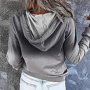 Baralonly Hoodies for Women Pullover, Casual Zipper Hooded Sweatshirts Long Sleeve Winter Fall Tops Cozy Sweater Shirts
