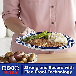 Dixie Ultra, Large Paper Plates, 10 Inch, 44 Count, 3X Stronger*, Heavy Duty, Microwave-Safe, Soak-Proof, Cut Resistant, Disposable Plates For Heavy, Messy Meals