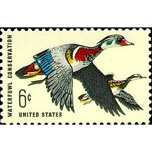 Postage Stamp U.S. Waterfowl Conservation Wood Duck Sc. 1362 MNHVF by US Postal Service