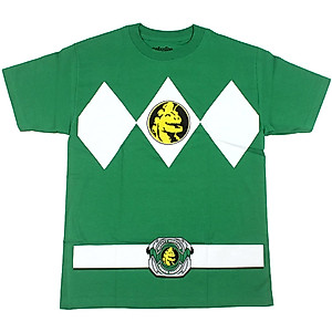 Power Rangers The Green Rangers Costume Adult T-Shirt Tee