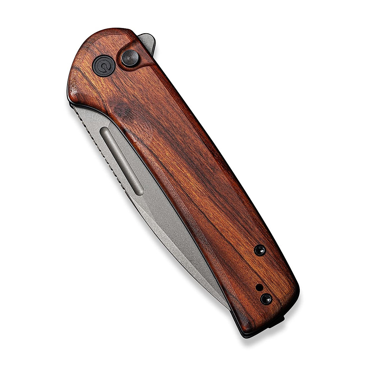 CIVIVI Pocket Knife for EDC, Conspirator Button Lock Folding Knife 3.48" Nitro-V Blade, Cuibourtia Wood Handle C21006-3