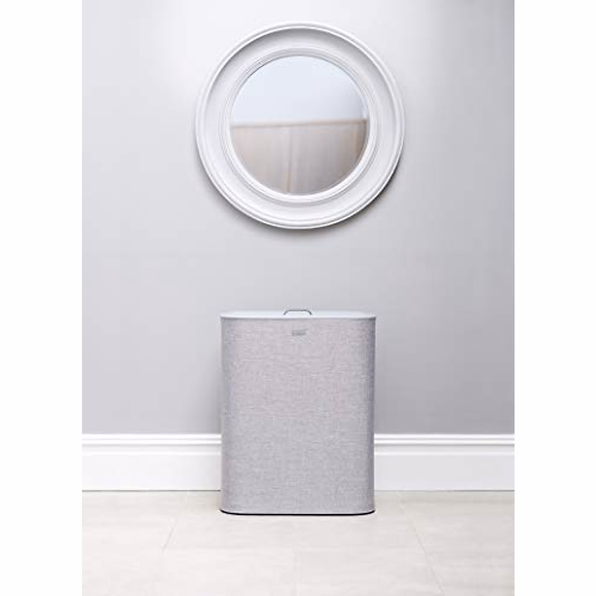 Joseph Joseph Tota 90-liter Laundry Hamper Separation Basket with lid, 2 Removable Washing Bags with Handles - Grey
