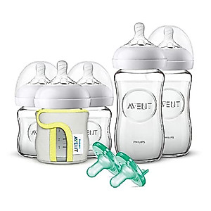 Philips Avent Natural Glass Bottle Baby Gift Set, SCD201/01