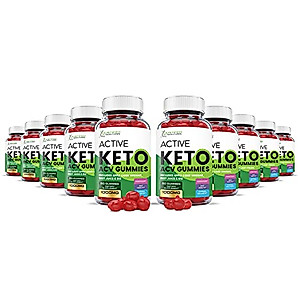 Justified Laboratories (10 Pack) Active Keto ACV Gummies 1000MG with Pomegranate Juice Beet Root B12 300 Gummys