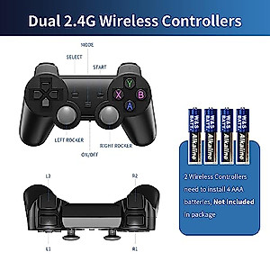 GD20 Game Stick 64G Built in 30,000+ Games, Dual 2.4G Wireless Controllers, Video Game Consoles for 4K 60fps HDMI Output with 20+ Emulators