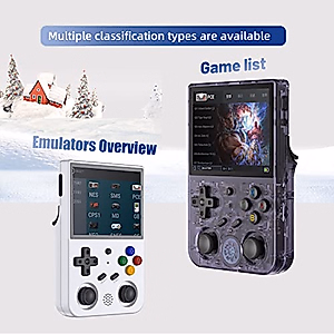 RG353V Retro Handheld Game with Dual OS Android 11 and Linux,RG353V with 64G TF Card Pre-Installed 4452 Games Supports 5G WiFi 4.2 Bluetooth Online Fighting,Streaming and HDMI