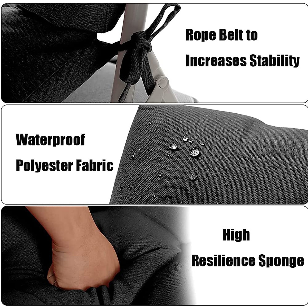 Shapeazy Chaise Lounge Chair Cushions 65inch Long Bench Cushion for Outdoor Furniture,Outdoor Padded Recliner Chair Cushion Non-Slip Back Elastic Sleeve (Black)