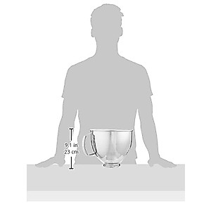 KitchenAid 5 Quart Stainless Steel Bowl for all KitchenAid 4.5-5 Quart Tilt-Head Stand Mixers KSM5SSBHM, Hammered Stainless