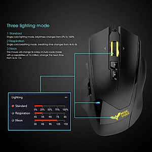 Havit MMO Gaming Mouse Wired 12000DPI 19 Programmable Button Optical Sensor Pixart PMW3360 (HV-MS735)