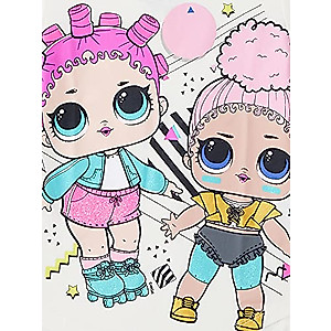 L.O.L. Surprise! Girls 2-Pack Bundle Set Glitterati, Sk8ter Dolls T-Shirt, Light Blue/Ivory, 6 US