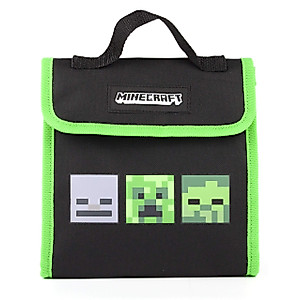 Minecraft Backpack Creeper 4 Piece Kids Green School Rucksack Set