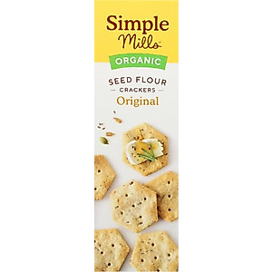Simple Mills Organic Seed Crackers, Original - Gluten Free, Vegan, Healthy Snacks, Paleo Friendly, 4.25 Ounce (Pack of 1)