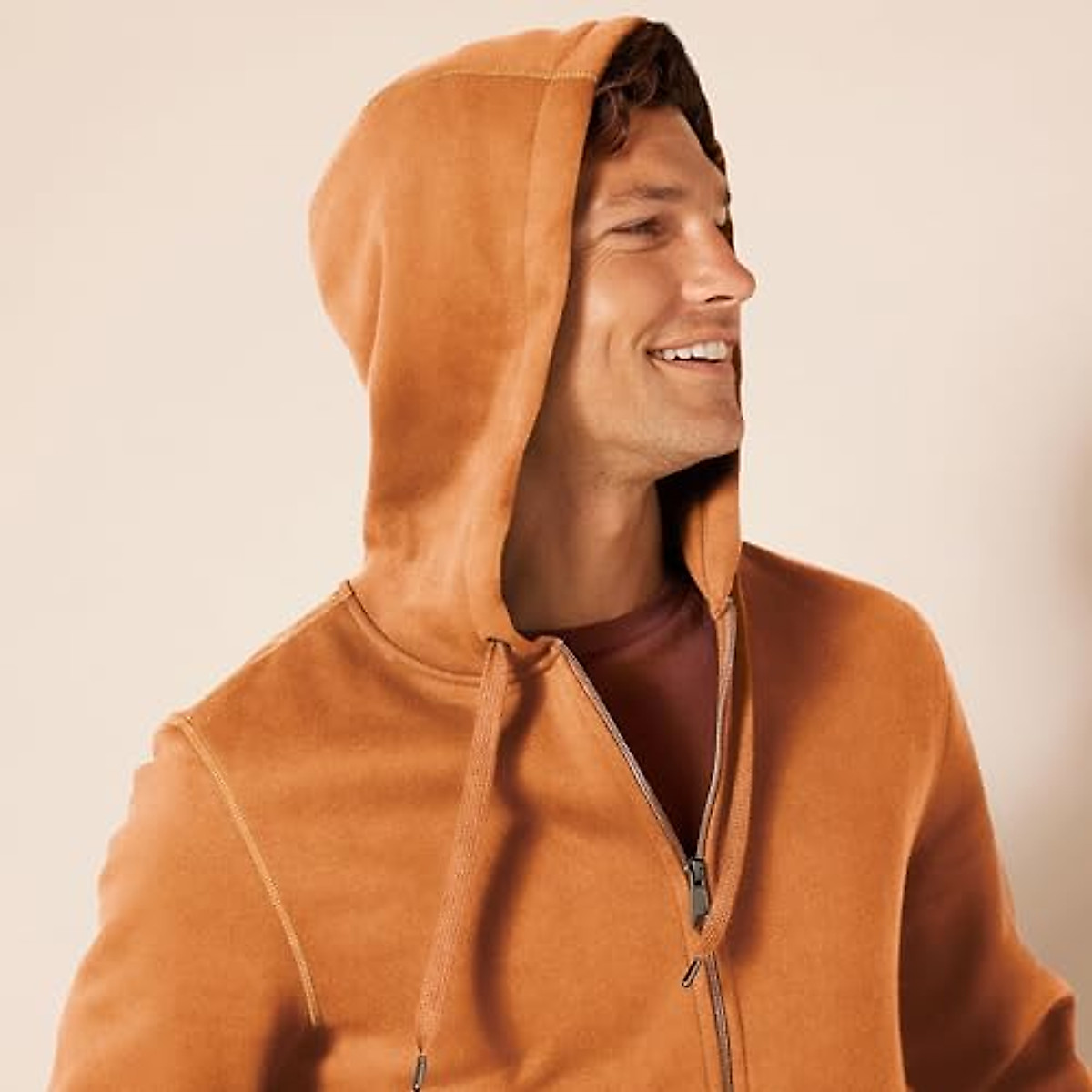 Amazon Essentials Men's Full-Zip Fleece Hoodie (Available in Big & Tall), Nutmeg, XX-Large