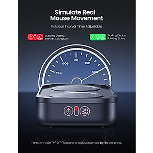 EAXBUX Undetectable Mouse Jiggler,Mouse Mover Jigger Device with LED Screen,Interval Time Adjustable,for Working from Home,Thinking/Taking Notes when Working,Keeps PC Live to lmprove Office Efficiency