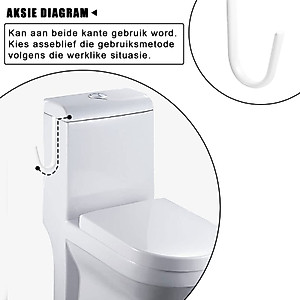 TOYMIS 1pc Potty Seat Hook, Potty Hook for Kids Z Shaped Door Hangers No Drill Multifunctional Over The Door Hooks for Hanging Potty Training Seat Toilet Tank Wardrobes Closets Cabinets (White)