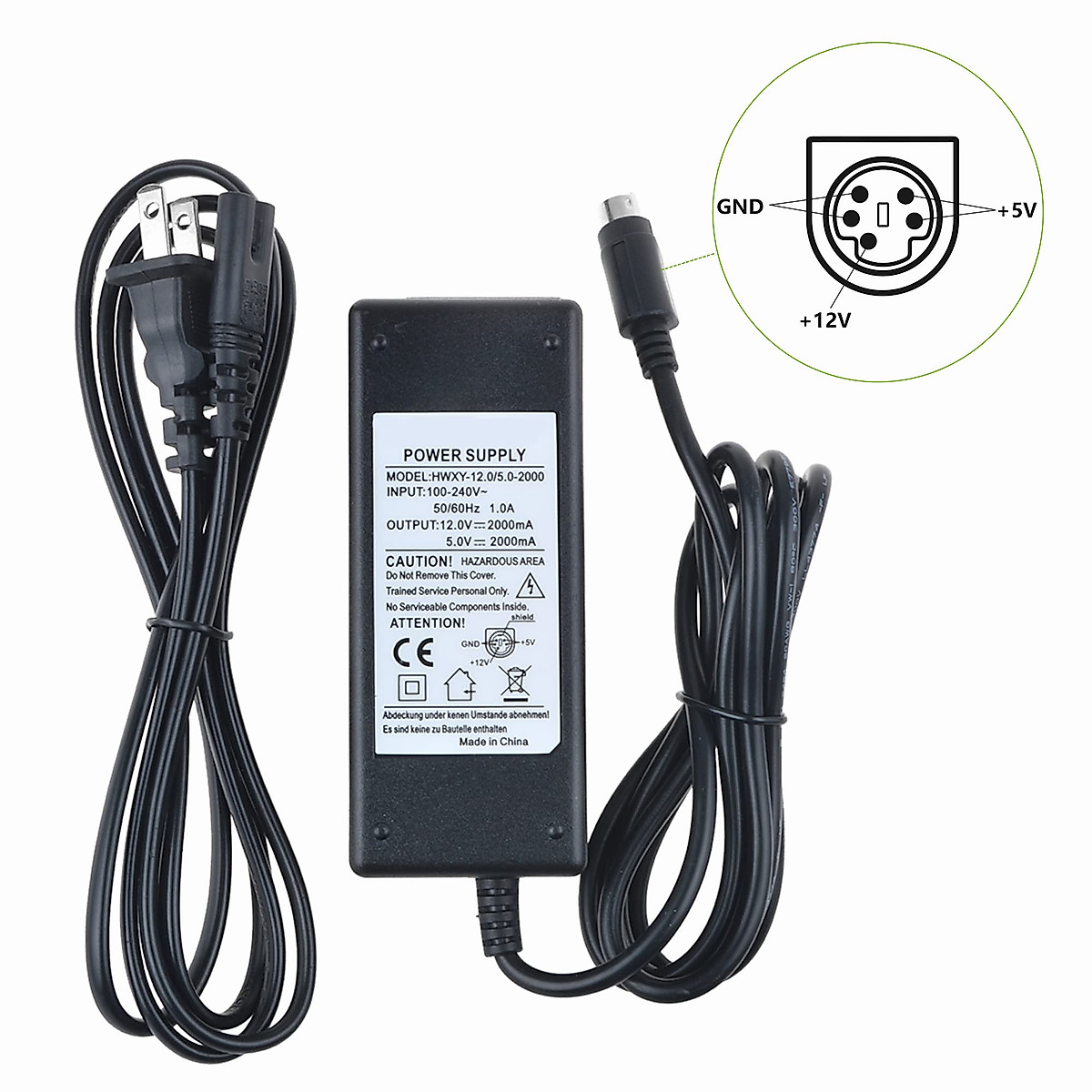 SLLEA AC Adapter for WD Elements 500GB WD5000C035-000 External Hard Drive Power Supply