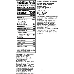 Amazon Brand - Happy Belly Tropical Trail Mix, 1 pound (Pack of 1)