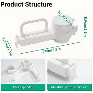 Grolomo Food Bag Sealing Clip With Pour Spout, Seal And Pour Bag Clip For Cereal, Snacks, And More (2pcs)