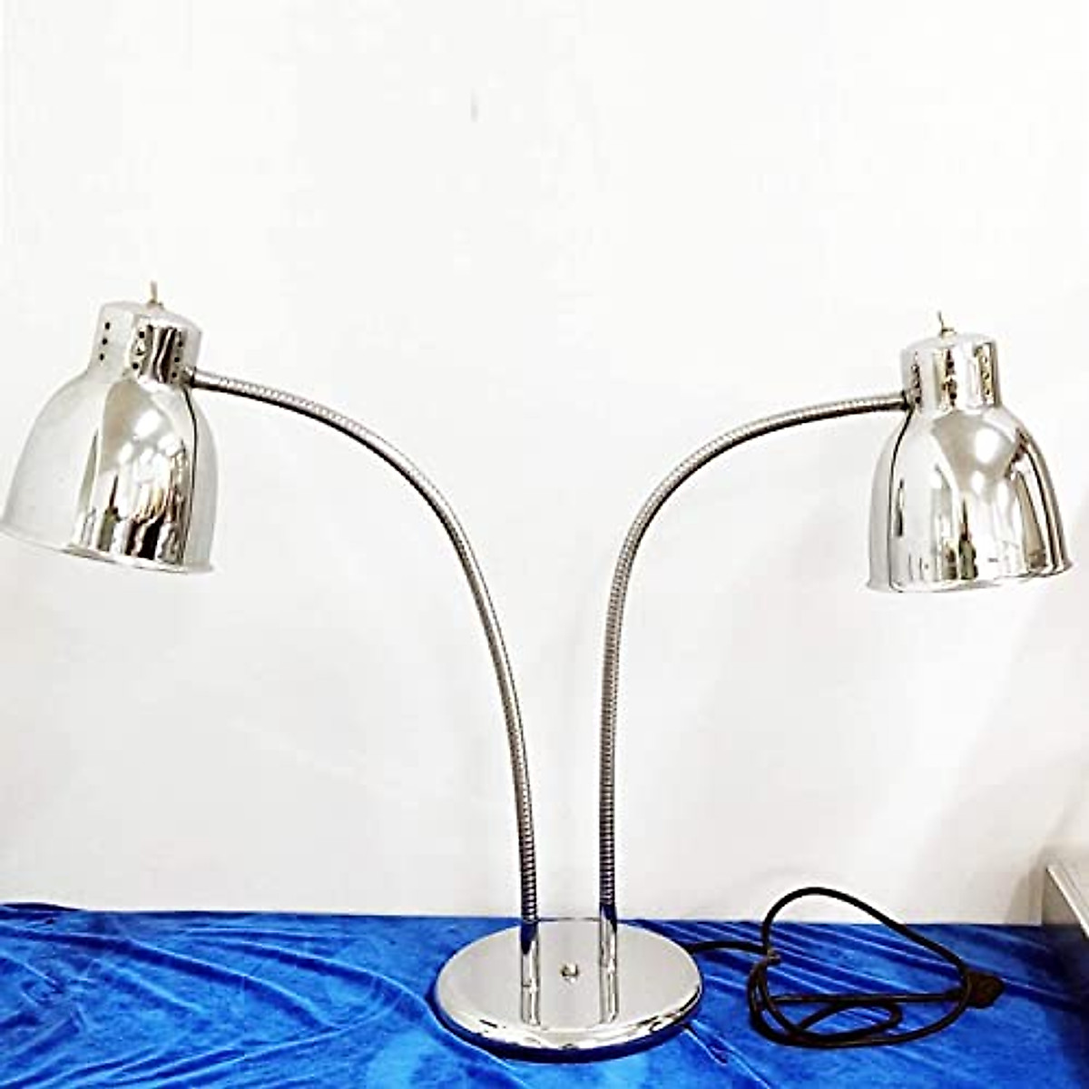 KOUWO Food Heat Lamps with Dual 250w Bulbs Food Warmer Lights Food Heating Warmer Lamp Restaurant Kitchen Buffet Warmer Table (Double Head)