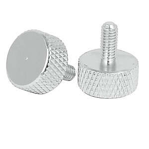 uxcell Computer Graphics Card M3.5x8mm Flat Head Knurled Thumb Screws Silver Tone 10pcs