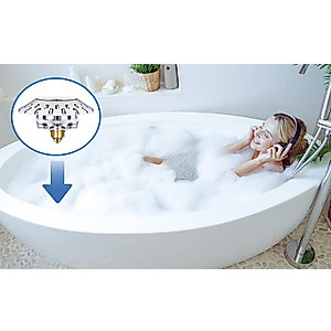 Universal Bathtub Stopper Tub Drain with Hair Catcher,2 in 1 Pop Up Bath Tub Drain Plug and Cover | Anti-Clog Bathtub Drain Cover | Drain Filter Jugs for US Standard 1.40"-1.80" Drain Hole