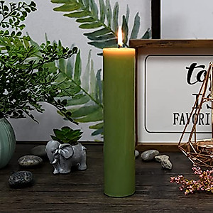 2 x 9 Sage Green Pillar Candle