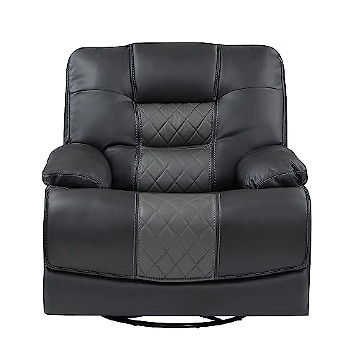 Lexicon Suisun Wall-Hugger Swivel Glider Reclining Chair, Two-Tone Gray