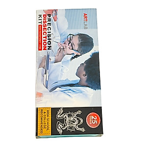 ArTLaB Premium -Precision Dissecting Dissection Kit 25 Piece Biology Dissecting Kit -Stainless Steel Instruments Scalpel handle Blades & T-Pins Biology Students & Faculty Autoclavable Transparent Case