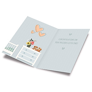 Prime Greetings Congratulations Baby Shower Card For Boy or Girl, New Baby Card, Welcome Baby Card