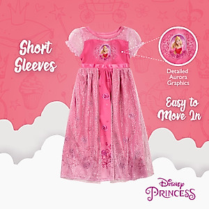 Disney Girls' Princess Fantasy Gown Nightgown, AURORA, 6