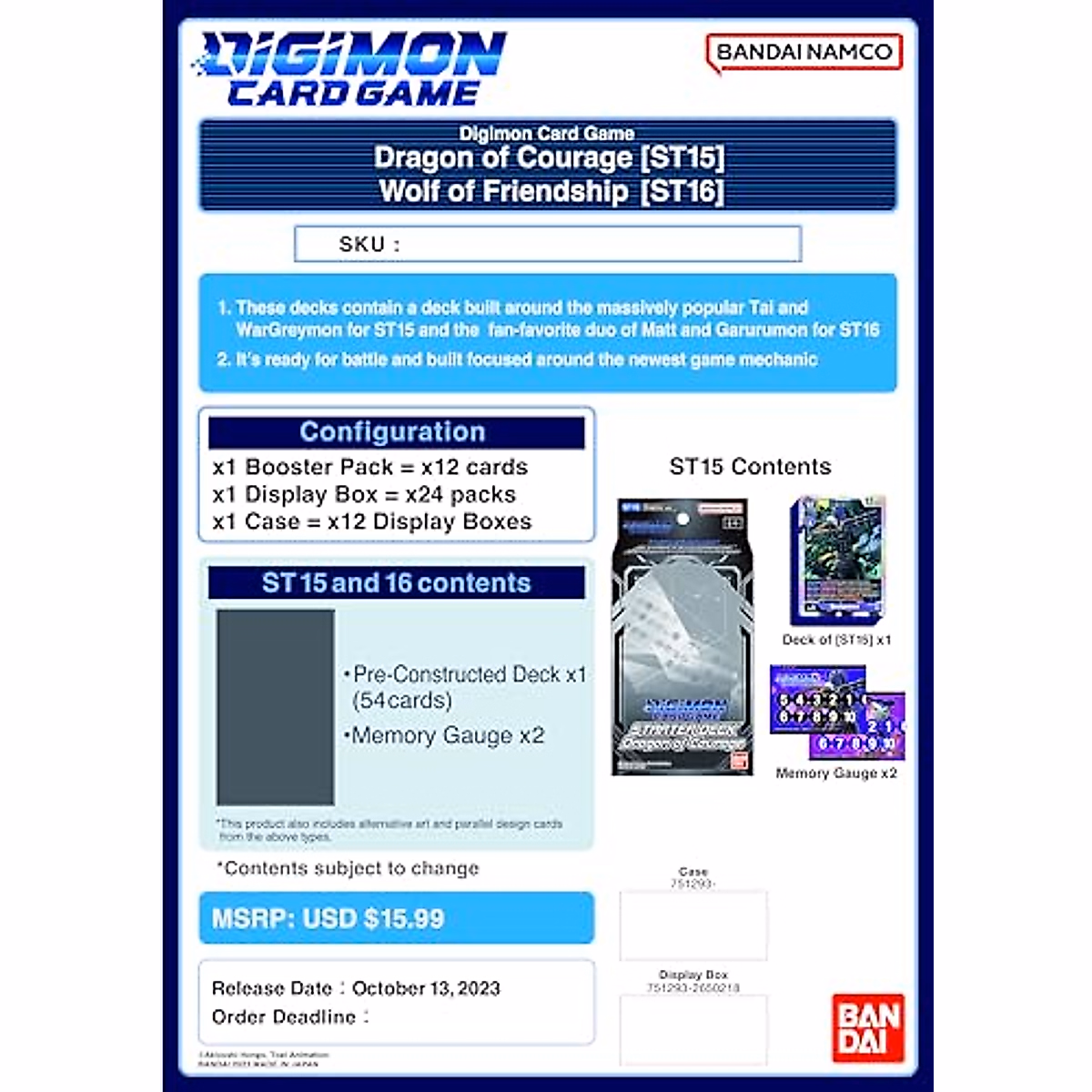 Digimon Card Game Starter Deck: Dragon of Courage