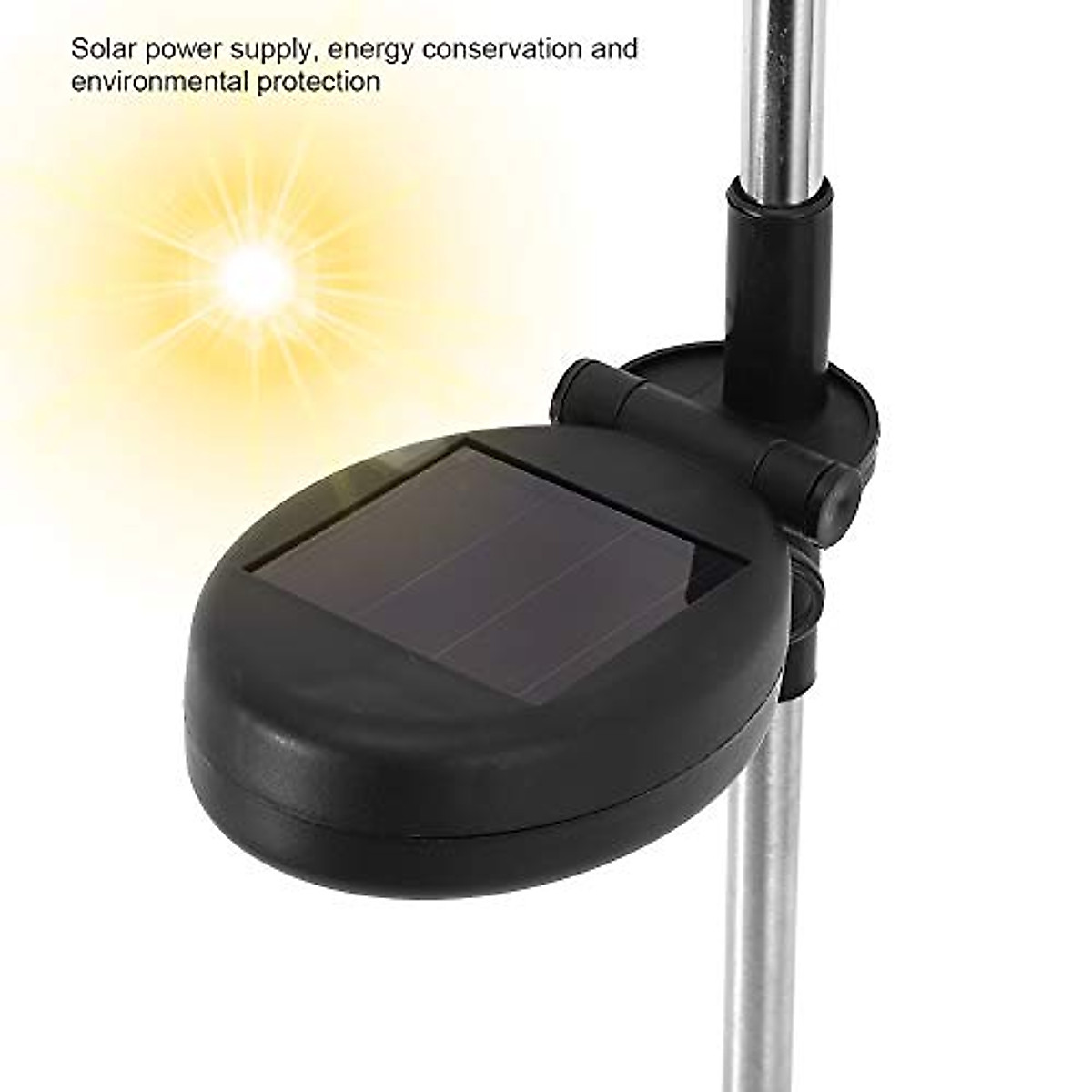 Yosoo123 2pcs/Set Solar Lawn Garden Decoration Bird Lights, LED Color-Changing Optical Fiber Hummingbird Ground Plug Ground Plug Lamp