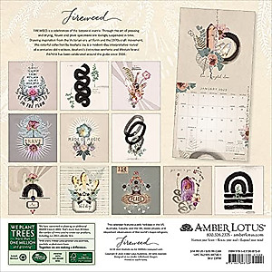 FIREWEED 2023 Wall Calendar: Made of Magic | 12" x 24" Open | Amber Lotus Publishing