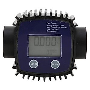 Meter, K25 1 in Female Thread Flowmeter Digital Display Liquid Sensor 10-120L/MIN, for, Chemical, Pharmaceutical(Blue)
