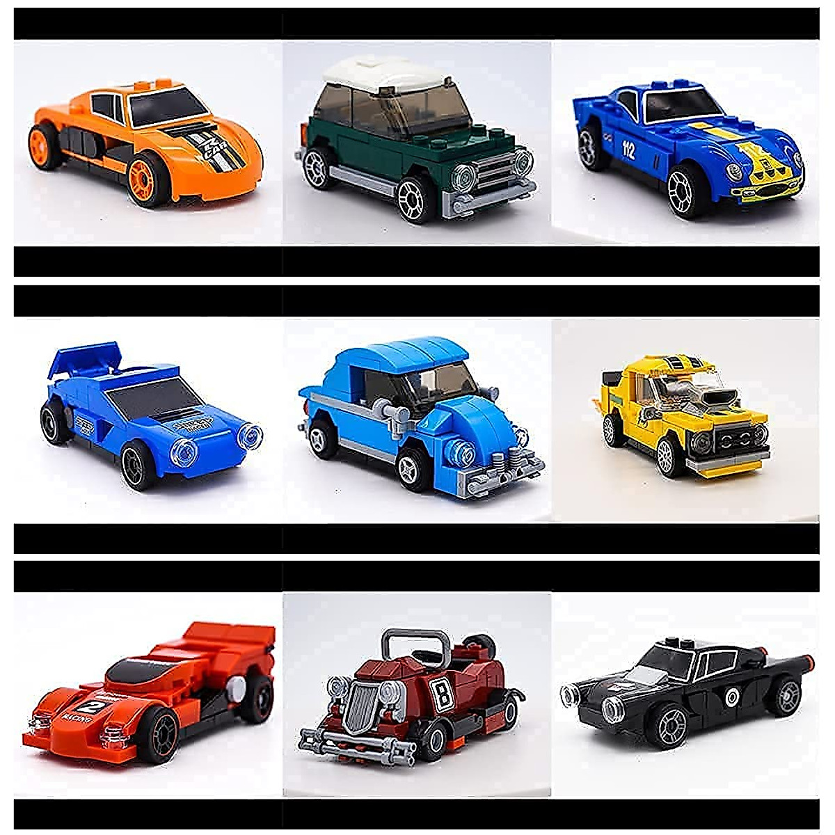 Uvini Building Block Pull Back Car for Kids, Vehicles Bricks, Racing Car Building Sets, Building Blocks Car Sets, Best Gift for Kids 6+ on Build and Play Game Party Favors, 558 Pieces