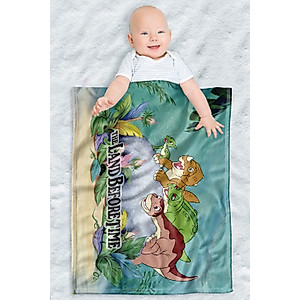 LOGOVISION Land Before Time Lightweight Baby Blanket, 30"X40", Littlefoot & Friends Unisex for Infants Girls & Boys