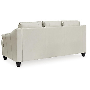 Signature Design by Ashley Genoa Modern Leather Match Sofa, White