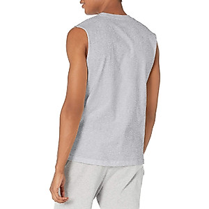 Russell Athletic Men's Soft 100% Cotton Midweight Sleeveless Muscle T-Shirt, Oxford, Small
