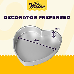 Wilton Decorator Preferred Heart Shaped Cake Pan, 8-Inch, Aluminum