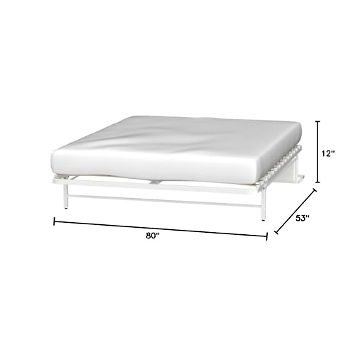 Wilding Wallbeds Deluxe Murphy Bed Frame Vertical Wallbed, DIY Wood Frame for Folding Cabinet, Pull-out Bed, Hidden Bed (Full)